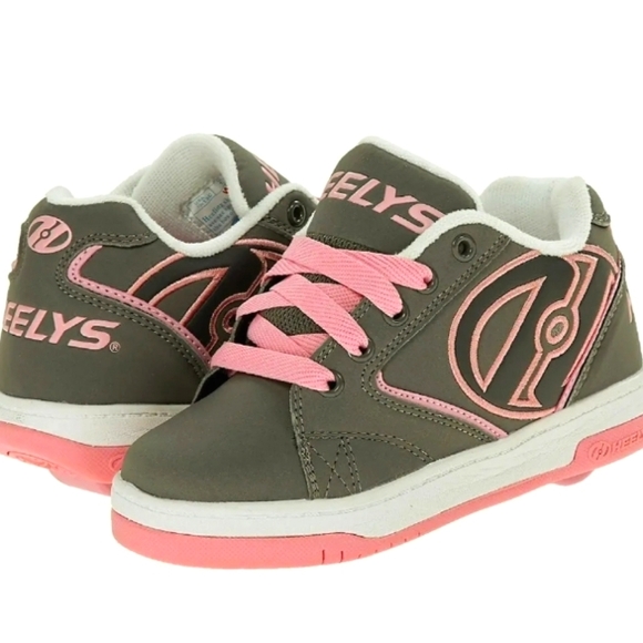 Heelys | Shoes | Heelys Propel 2 Skate Shoe Girls 4 Womens 55 Gray Pink ...